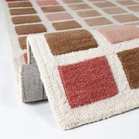 Růžový ručně tkaný vlněný koberec 140x200 cm Renga Wool – Flair Rugs