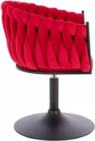 LuxuryForm DESIGN Židle NORDEN VELUR na černém talíři - červená