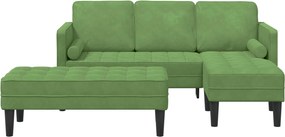 Set pohovek 2 ks Světlá zelená Polyester 3329267