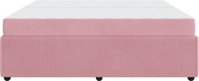 Rám postele Růžová 200 x 200 cm textil 3398443