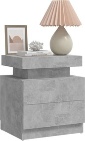 Noční stolek betonově šedý 45 x 35 x 52 cm kompozitní dřevo 326853