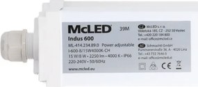 Zářivka LED McLED INDUS 60cm 8/15W 4000K neutrální bílá IP66 ML-414.234.89.0