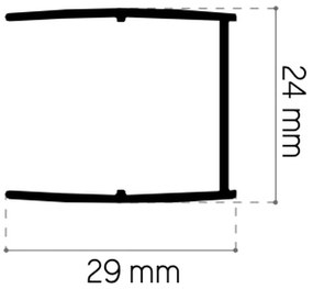 Glass 1989 Soho - Vanová zástěna, velikost 90 cm, profily chromové, čiré sklo, GQS0004T500