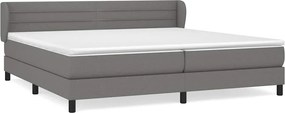 Box spring postel s matrací tmavě šedá 200x200 cm textil 3126350