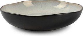 Černý/béžový hluboký talíř z kameniny ø 22,5 cm Lunar – Salt&Pepper