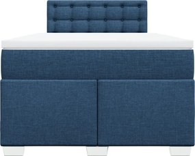 Box spring postel s matrací modrá 120x200 cm textil 3288175