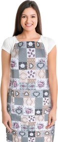 Bellatex Kuchyňská zástěra DITA zástěra 67x84 cm Patchwork Šedá
