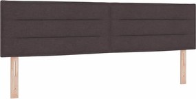 Postel s boxspringem s čelo Tmavě hnědá 180 x 200 cm textil 3338940