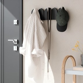 Matně černý ocelový nástěnný věšák 43 cm Saloon – Umbra
