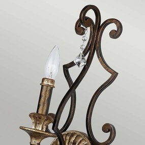 Elstead MARQUETTE rustikální nástěnné světlo 55 cm 1xE14 starý bronz