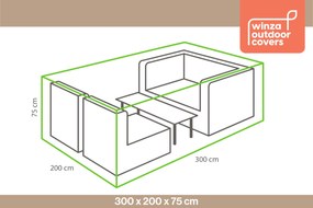 Obal na sedací soupravu obdélník Winza 300x200x75cm