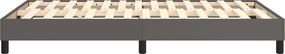 Rám postele s boxspringem šedý 120 x 200 cm umělá kůže 3120692