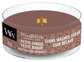 WoodWick Svíčka Petite Stone Washed Suede, 31 g