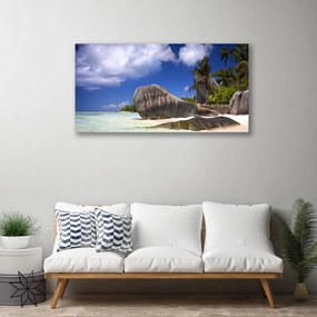Obraz na plátně Skály Pláž Krajina 100x50 cm