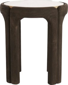 Kulatý odkládací stolek s deskou z kamene ø 45 cm Ali – Light &amp; Living