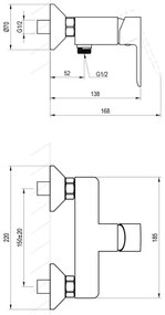 Ravak X070486 - Sprchová baterie SOLAR lesklý chrom