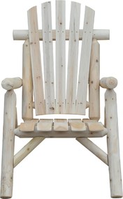 Outsunny Adirondack zahradní židle zahradní křeslo dřevěná židle s vysokým opěradlem a područkami jedlové dřevo přírodní 83 x 68 x 101 cm | Aosom