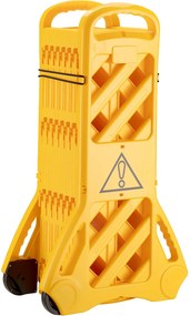 Mobilní zábrana Wiltec – 60 × 32 × 101 cm, 3,9 m (65292)