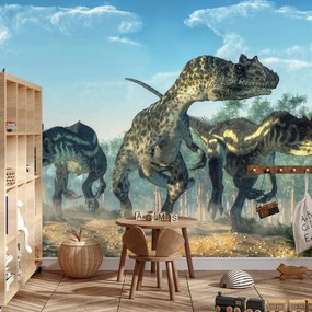 Fototapeta Tři Dinosauři V Lese Samolepící tapety 416x290