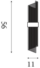 Searchlight 11500-2GO - Nástěnné svítidlo LARA 2xE14/60W/230V