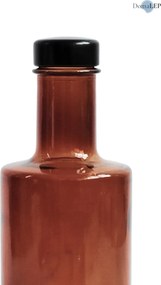 Skleněná láhev na olej 200 ml hnědá s černým uzávěrem VILO