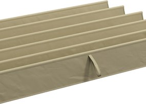 Outsunny Náhradní střecha pro 3 x 3 m pergolu, zasouvací, s odtokovými otvory pro déšť, odolná vůči počasí, polyester, 250 x 255 cm hnědá