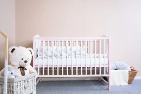 NEW BABY Dětská postýlka New Baby Elsa Zebra 120 x 60 cm bílo-růžová