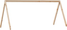 Patrová postel s žebříkem a střechou 80 x 200 cm borovice 3282112