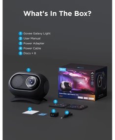 Govee - Galaxy Light Projector 2 Pro Matter s reproduktorem Wi-Fi