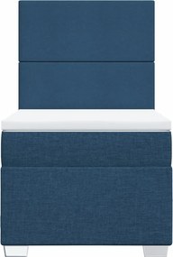 Box spring postel s matrací modrá 90x190 cm textil 3292642