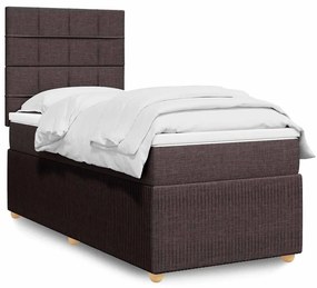 Box spring postel s matrací tmavě hnědá 80x200 cm textil 3294186