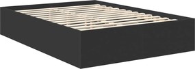 Rám postele s čelo Černá 150 x 200 cm Kompozitní dřevo 3408656