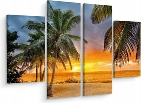 Obraz na plátně Do Obývacího Pokoje Vícedílný Pláž Moře Triptych 120x90