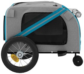 Vozík za kolo pro psa modrý a černý oxfordská tkanina a železo - Default Title