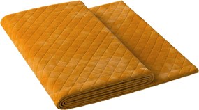 Hotelový přehoz – běhoun Velvet 60x200 cm barva žlutá látka lesklé, sametová