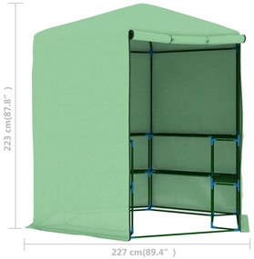 vidaXL Marketos Skleník s policemi ocel 227 x 223 cm