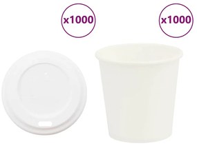 Papírové kelímky na kávu s víčky 1000 pcs 4oz 100ml 3325215