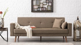 Hanah Home Rozkládací pohovka DUBLIN hnědá 825BLC1170