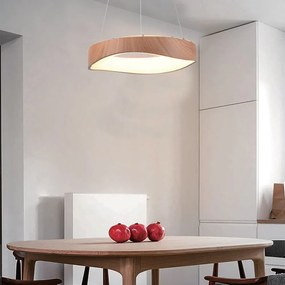 LED Solution Závěsné LED svítidlo kulaté designové s dřevěným dekorem 40cm 18W 23363