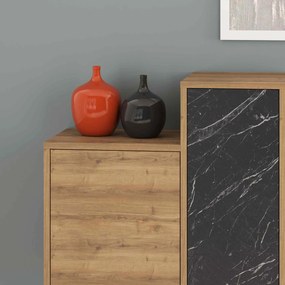Luxusní konzolový stolek SPAJK, ořech Hit / černá Bendir