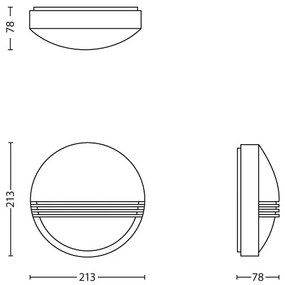 Philips 17296/30/16 - LED Venkovní nástěnné svítidlo YARROW 1xLED/6W/230V IP44