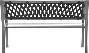Zahradní lavice černá 120 cm ocel 319582