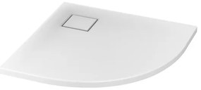 Cersanit TAKO SLIM sprchová vanička 80x80x4 cm + sifon, čtvrtkruhová, bílá, S601-119