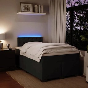 Box spring postel s matrací černá 120 x 200 cm samet 3288596
