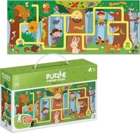 DODO Puzzle-labyrint Cesta lesem / 10 dílků / 54 x 22 cm