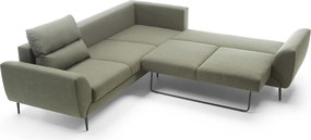 Rohová rozkládací sedací souprava do L QUALITY, 265 cm, s úložným prostorem Roh pohovky: Levý roh, Barva látky: Černá (Vogue 18)