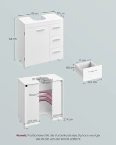 Skříňka pod umyvadlo BBK513WB01