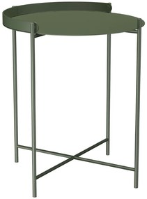 OnaDnes -20% Zelený kovový zahradní odkládací stolek HOUE Edge 46,5 cm