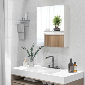 kleankin zrcadlová skříňka se 2 dvířky 60 × 15 × 70 cm