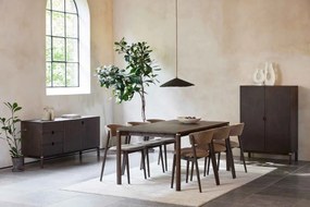 Designová komoda Takayoshi 160 cm tmavě hnědá